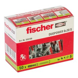 Fischer SX D&uuml;bel DUOPOWER 6x30 S 555106)