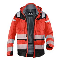 K&Uuml;BLER WORKWEAR K&uuml;bler PSA Reflectiq Jacke 1307 warnrot/schwarz XS ; K&uuml;bler Workwear (1307 8332-5499-XS)