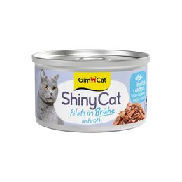 GimCat ShinyCat Filet Thunfisch & Anchovis Katzen-Nassfutter mit Fisch 6x70g