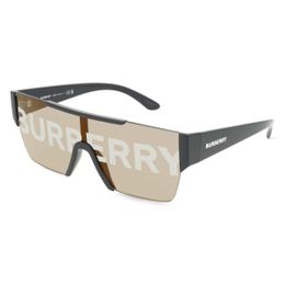 Burberry BE4291 | Herren-Sonnenbrille | Fassung: Randlos, Eckig, Kunststoff, Schwarz | Glasfarbe: Grau