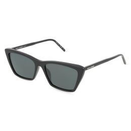 SAINT LAURENT SL 737 MICA THIN | Damen-Sonnenbrille | Fassung: Vollrand, Eckig, Acetat, Schwarz | Glasfarbe: Grau