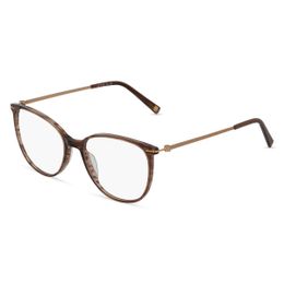 JETTE 7019 Brille Unisex | Fassung: Vollrand, Panto, Braun Gestreift