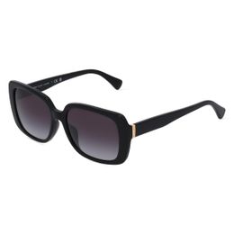 Ralph Lauren Ralph RA5298U | Damen-Sonnenbrille | Fassung: Vollrand, Quadratisch, Acetat, Schwarz Gl&auml;nzend | Glasfarbe: Grau Verlaufend