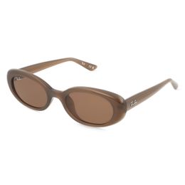 Ray-Ban RAY BAN RB4441D | Unisex-Sonnenbrille | Fassung: Vollrand, Pilot, Kunststoff, Braun | Glasfarbe: Grau