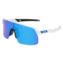 Oakley OO9463 SUTRO LITE | Herren-Sonnenbrille | Fassung: Halbrand, Monoscheibe, Kunststoff, Wei&szlig; Matt | Glasfarbe: Blau