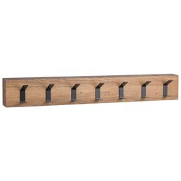 Garderobenpaneel, Schwarz, Eiche, Metall, Holzwerkstoff, 70x10x5 cm, Aufh&auml;ngem&ouml;glichkeit, Garderobe, Garderobenpaneele, Garderobenpaneele