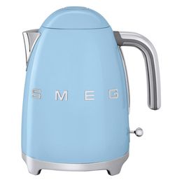 Smeg Wasserkocher 50&acute;s Style, Hellblau, Metall, 1,7 L, 22.3x24.8x17.1 cm, automatische Abschaltung, Trockengehschutz, 360&deg;-Sockel, Anti-Rutsch-F&uuml;&szlig;e, abgedecktes Heizelement, herausnehmbarer Filter, Signalton, K&uuml;chenger&auml;te, Wasserkocher