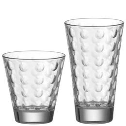 Leonardo Gl&auml;serset Optic, Transparent, Glas, 8-teilig, Essen & Trinken, Gl&auml;ser, Gl&auml;ser-Sets