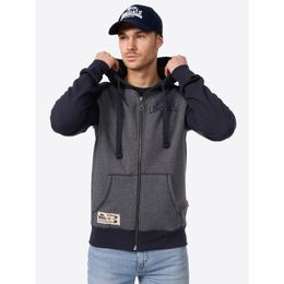 Lonsdale Herren Kapuzensweatjacke mit Rei&szlig;verschluss schmale Passform SLOUGH