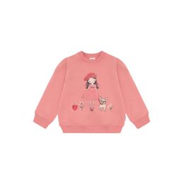 HUST & CLAIRE Hust & Claire Sweatshirt 'HCSicillia French Girl' M&auml;dchen Gr&ouml;&szlig;e 86 nude / braun / ros&eacute; / rot