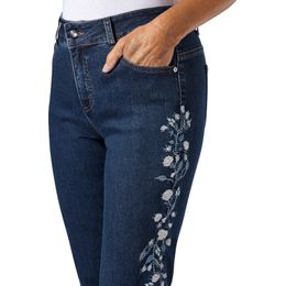 WITT Damen 5-Pocket-Jeans mit Push-up-Effekt, blue-stone-washed, Gr&ouml;&szlig;e 40