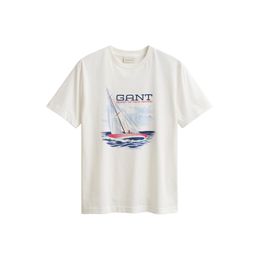 Gant T-Shirt Herren Gr&ouml;&szlig;e L hellblau / dunkelblau / rot / wei&szlig;