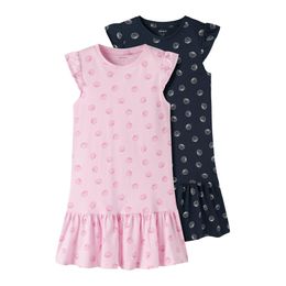 name it Kleid 'NKFVIDA' M&auml;dchen Gr&ouml;&szlig;e 128 navy / pink / rosa / wei&szlig;