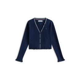 Tommy Hilfiger Strickjacke M&auml;dchen Gr&ouml;&szlig;e 122 navy / wei&szlig;