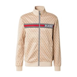 Guess Sportsweatjacke 'Korbin' Damen Gr&ouml;&szlig;e XXL cappuccino / rot / schwarz / wei&szlig;