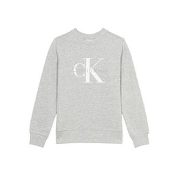 Calvin Klein Jeans Sweatshirt Jungen Gr&ouml;&szlig;e 116 grau / graumeliert / wei&szlig;