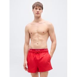 Calvin Klein Swimwear Badeshorts Herren Gr&ouml;&szlig;e S rot / wei&szlig;