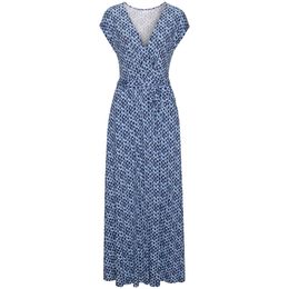 Lascana Kleid Damen Gr&ouml;&szlig;e 38 blau / navy / wei&szlig; Winterkleid
