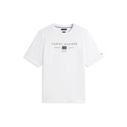 Tommy Hilfiger Big & Tall Tommy Hilfiger Big & Tall T-Shirt 'BRAND LOVE' Herren Gr&ouml;&szlig;e 5XL dunkelgr&uuml;n / wei&szlig;