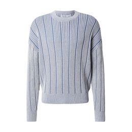 Hollister Pullover Herren Gr&ouml;&szlig;e S rauchblau / wei&szlig;