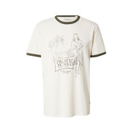 Guess T-Shirt 'NO PLAN TO LEAVE' Herren Gr&ouml;&szlig;e L creme / oliv
