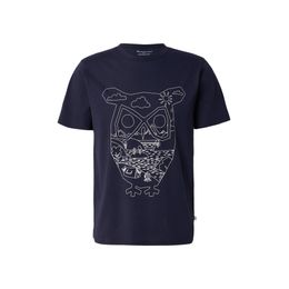 KnowledgeCotton Apparel T-Shirt Herren Gr&ouml;&szlig;e L navy / wei&szlig;