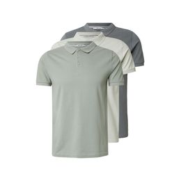 ABOUT YOU Poloshirt 'Robin' Herren Gr&ouml;&szlig;e M grau / khaki / mint