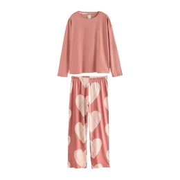 next Pyjama Damen Gr&ouml;&szlig;e M anthrazit / apfel / ros&eacute; / altrosa Winterkleid