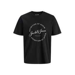 Jack & Jones Plus Jack & Jones Plus T-Shirt 'JJGRAYSON' Herren Gr&ouml;&szlig;e 5XL schwarz / wei&szlig;