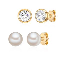 Rafaela Donata Earrings female Gold, White size One Size