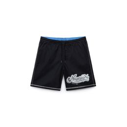 Napapijri Badeshorts 'Zinc' Herren Gr&ouml;&szlig;e XL grau / schwarz / offwhite