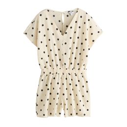 next Jumpsuit Damen Gr&ouml;&szlig;e XXXL creme / schwarz
