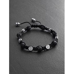 Reytel Bracelet 'RUNES (lava)' male Silver size 22 cm