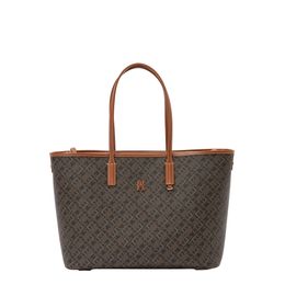 Tommy Hilfiger Shopper 'MONOPLAY' Damen Gr&ouml;&szlig;e One Size cognac / umbra / schwarz / wei&szlig;