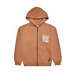 Irasuto Studios Zip-Up Hoodie 'Sumi' male Brown size XXL