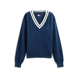 Tommy Jeans Pullover Damen Gr&ouml;&szlig;e L blau / wei&szlig;