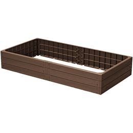 Palisade Prosperplast, H:25cm T:76cm, braun, Kunststoff, Beeteinfassungen, "Base Wood", BxT: 149,2x75,6 cm