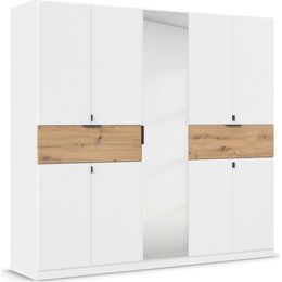 Dreht&uuml;renschrank Rauch, B:226cm H:210cm T:54cm, wei&szlig;, Holzwerkstoff, Schr&auml;nke, "Kleiderschrank Schrank Garderobe W&auml;scheschrank TICAO", mit 2