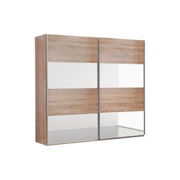 Schwebet&uuml;renschrank wimex, B:135cm H:210cm T:65cm, braun, Schr&auml;nke, "Easy", mit Teilspiegel