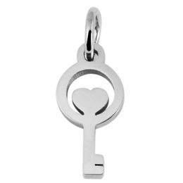 Adelia&acute;s ADELIA ́S Damen Kettenanh&auml;nger "Anh&auml;nger &ndash; Schl&uuml;ssel Herzanh&auml;nger aus Edelstahl", Edelstahl, silber, Edelstahl, Schmuckanh&auml;nger, Perfekt als Geschenk