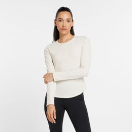 New Balance Damen Langarmshirt "Micro-Rib Long Sleeve", lila, Gr. M, unifarben, Jersey, Obermaterial: 73% Polyester, 18% Lyocell, 9% Elasthan, Shirts