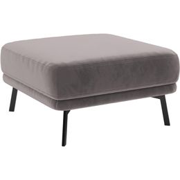 Sch&ouml;ner Wohnen Kollektion Hocker, B:80cm H:45cm T:80cm, grau, SCH&Ouml;NER WOHNEN-KOLLEKTION, 100% Polyester, Wohnzimmer, Hocker, "Pearl - 5 Jahre Hersteller-Garantie, auch in
