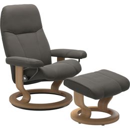 stressless "Consul" Set, Relaxsessel mit Hocker, mit Hocker, mit Classic Base, Gr&ouml;&szlig;e S, Gestell Eiche
