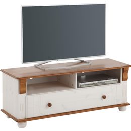 TV-Board OTTO HOME, B:120cm H:45cm T:40cm, wei&szlig;, Sideboards, "Adele", Breite 120 cm, mit Schublade, aus massiver Kiefer, FSC