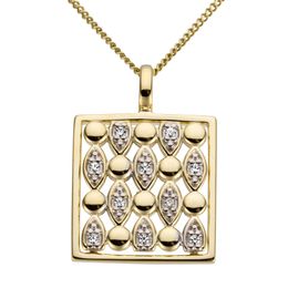 Firetti Damen Kettenanh&auml;nger "Schmuck Geschenk Gold 585 Halsschmuck Anh&auml;nger f&uuml;r Halskette", 0,05 P2 = erkennbare Einschl&uuml;sse, Diamanten Gelbgold