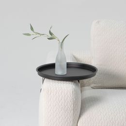 Tabletttisch SPINDER DESIGN, schwarz, Tische, "ROUND", Ausziehbarer Stahlarmtisch