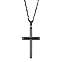 Adelia&acute;s ADELIA ́S Damen Kettenanh&auml;nger "Unisex Anh&auml;nger &ndash; Kreuz Kreuzanh&auml;nger aus Edelstahl", Edelstahlschwarz, Edelstahl, Schmuckanh&auml;nger, Perfekt als