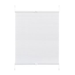 Plissee OTTO HOME, B:80cm H:130cm, wei&szlig;, Obermaterial: 100% Polyester, Badezimmer, Plissees, "LORRANA", Fixma&szlig;, Sonnenschutz, flexibel verspannt, f&uuml;r