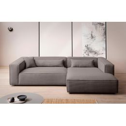 LeGer Home by Lena Gercke "PIARA XXL, Big-Sofa, Cord, Leinenoptik o. Strukturstoff, L-Form" wahlweise Ottomane rechts/links, Kedernaht, extra tiefe