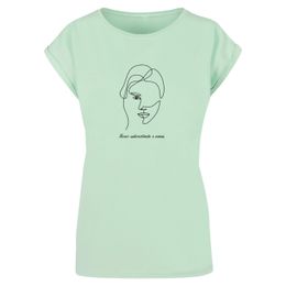 Merchcode Damen T-Shirt "Merchcode Damen Ladies WD - Woman Figure Extended Shoulder Tee"neomint, Gr. XXXL, bedruckt, 100% Baumwolle, Shirts